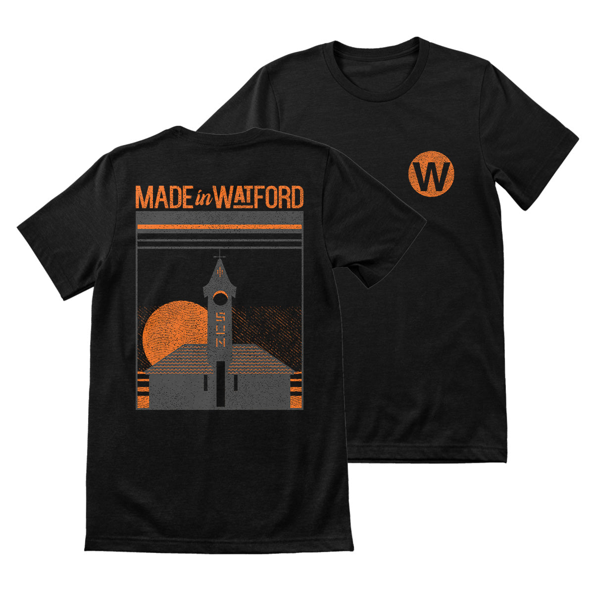 Sun Clock Tower Tee – Made in Watford